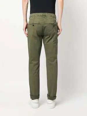 DONDUP Straight-leg Chino Trousers - Green