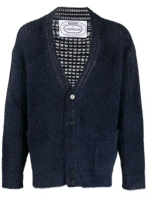 Missoni V-neck Knitted Cardigan - Blue
