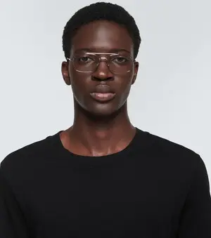 Dior Diorblacksuito N2u Aviator Glasses - Silver