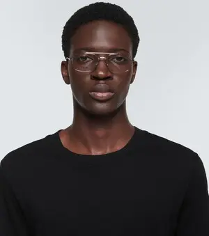Dior Diorblacksuito N2u Aviator Glasses - Silver
