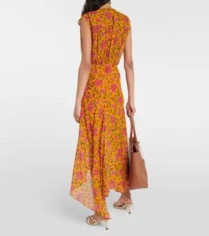 Veronica Beard Dovima Silk Midi Dress