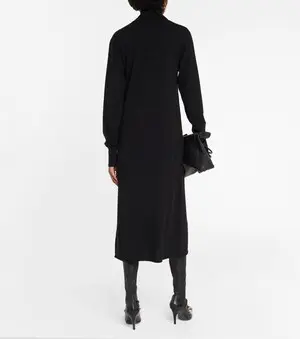 JIL SANDER Cashmere Midi Dress - Black