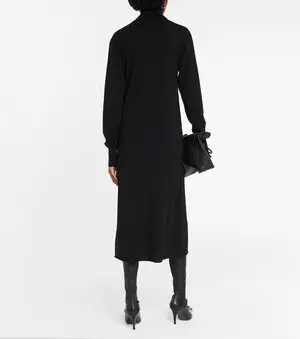 JIL SANDER Cashmere Midi Dress - Black
