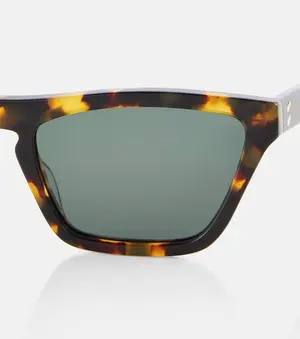 Stella McCartney Tortoiseshell Rectangular Sunglasses