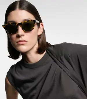 Stella McCartney Tortoiseshell Rectangular Sunglasses
