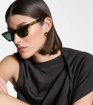 Stella McCartney Tortoiseshell Rectangular Sunglasses
