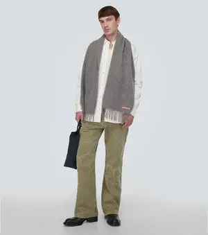 Acne Studios Fringed Wool Scarf