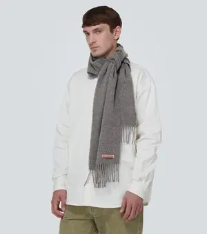 Acne Studios Fringed Wool Scarf