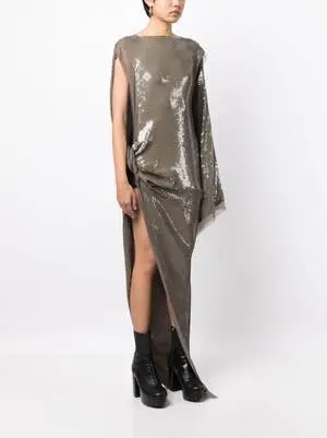 Rick Owens Sequin-embellished Asymmetric Dress