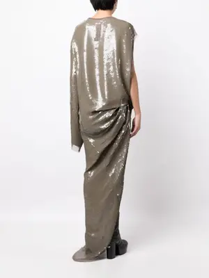 Rick Owens Sequin-embellished Asymmetric Dress