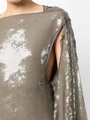 Rick Owens Sequin-embellished Asymmetric Dress