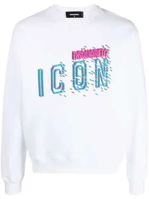 Dsquared2 Icon-print Cotton Sweatshirt - White