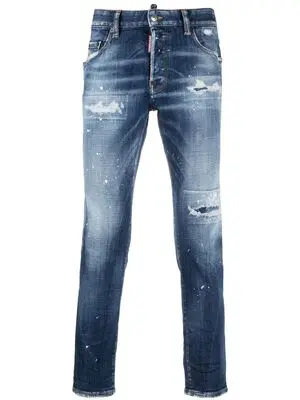 Dsquared2 Distressed Skinny Jeans - Blue