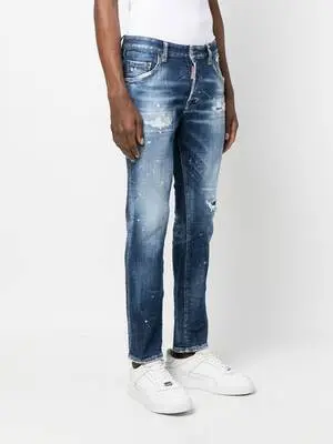 Dsquared2 Distressed Skinny Jeans - Blue
