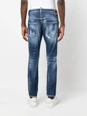 Dsquared2 Distressed Skinny Jeans - Blue