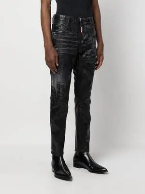 Dsquared2 Coated-finish Slim-fit Jeans