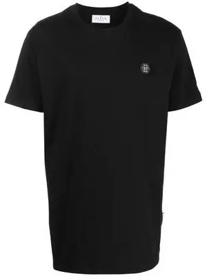 Philipp Plein Ss Kimono Cut Pp Glass Cotton T-shirt - Black