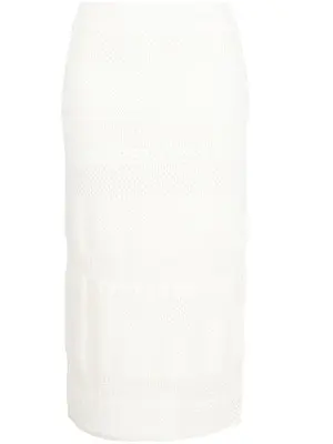 FRAME FRAME Crochet-Knit Pencil Skirt