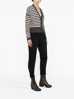 Brunello Cucinelli Striped V-neck Cardigan