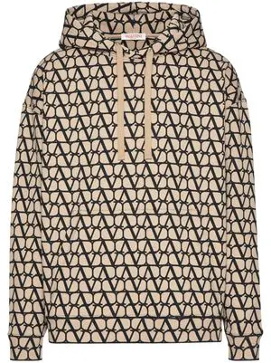 Valentino Garavani Toile Iconographe Cotton Hoodie - Neutrals