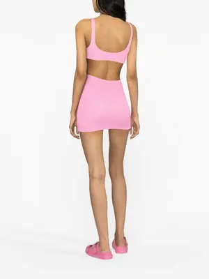 MC2 SAINT BARTH Kim Crinkled Cut-out Minidress