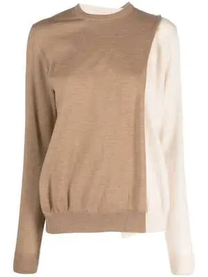 Colville Contrasting Panel Fine-knit Sweater - Neutrals