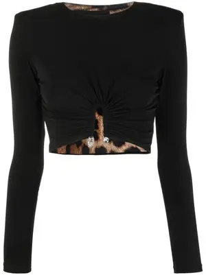 Philipp Plein Gathered Detail Cropped Top