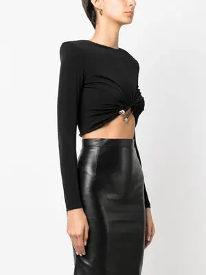 Philipp Plein Gathered Detail Cropped Top