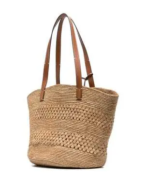 Manebí Logo-tag Raffia Tote Bag