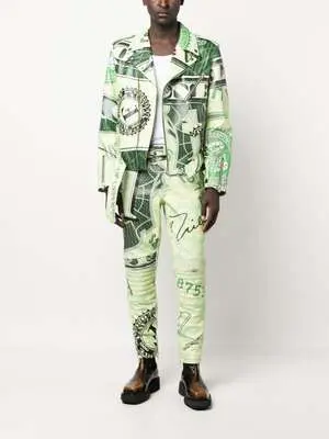 Moschino Leather Straight-leg Trousers