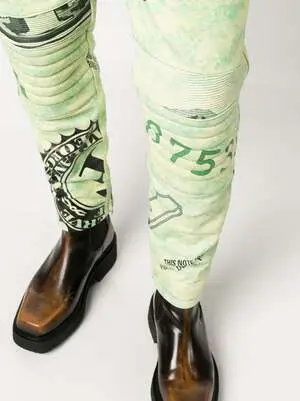 Moschino Leather Straight-leg Trousers