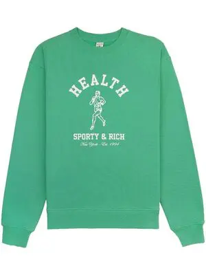 SPORTY & RICH Ny Running Club Cotton Sweatshirt - Green