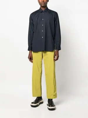Comme Des Garçons Long-sleeved Cotton Shirt - Blue