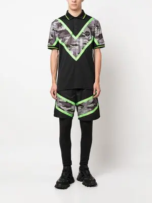 PLEIN SPORT Camouflage-print Layered Legging