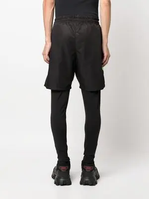 PLEIN SPORT Camouflage-print Layered Legging