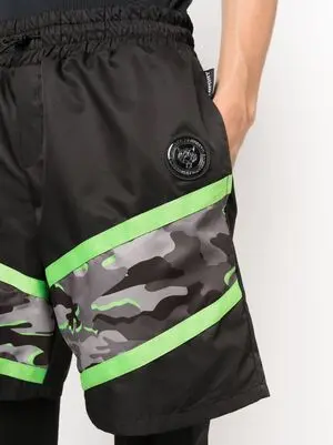 PLEIN SPORT Camouflage-print Layered Legging