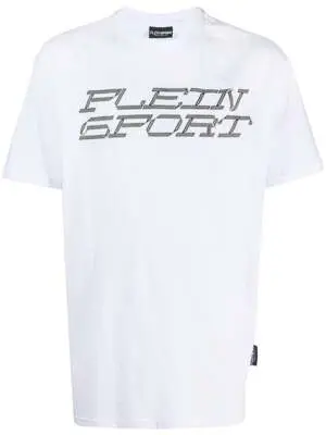 PLEIN SPORT Tiger-print Cotton T-shirt - White