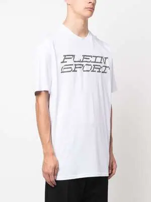 PLEIN SPORT Tiger-print Cotton T-shirt - White