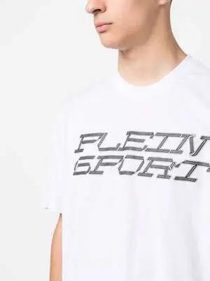 PLEIN SPORT Tiger-print Cotton T-shirt - White