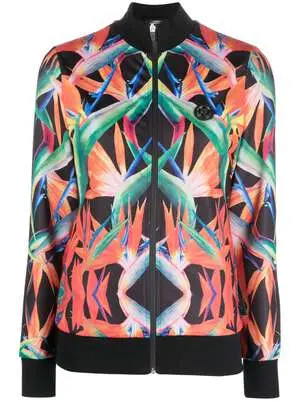 PLEIN SPORT Floral-print Panelled Tracksuit - Black