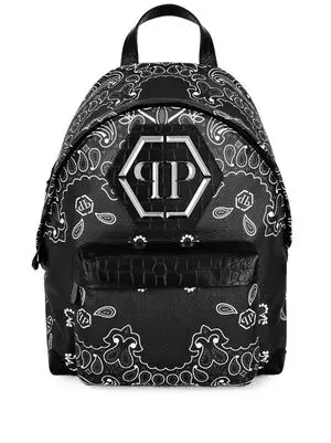Philipp Plein Leather Backpack - Black