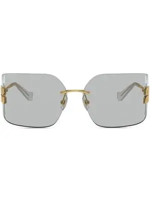 Miu Miu Runway Rimless Sunglasses - Gold