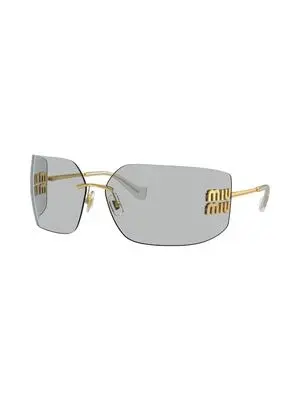 Miu Miu Runway Rimless Sunglasses - Gold