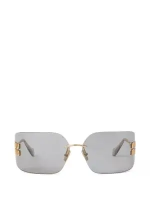 Miu Miu Runway Rimless Sunglasses - Light Grey/gold
