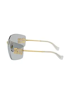 Miu Miu Runway Rimless Sunglasses - Gold
