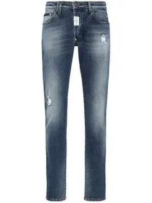 Philipp Plein Logo-patch Straight-leg Jeans