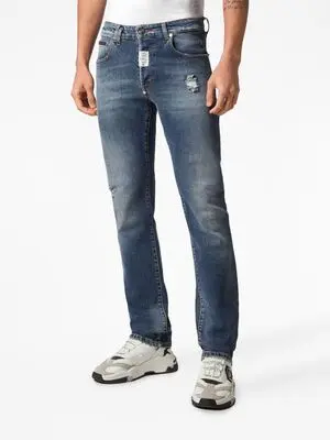 Philipp Plein Logo-patch Straight-leg Jeans