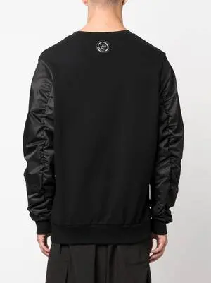 PLEIN SPORT Cotton Sweatshirt With Logo Detail - Black
