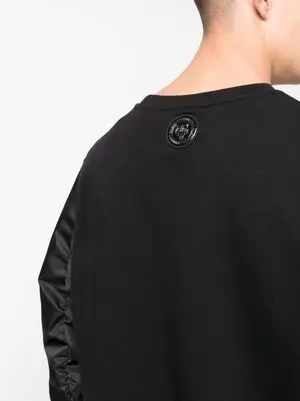 PLEIN SPORT Cotton Sweatshirt With Logo Detail - Black