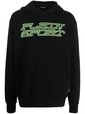 PLEIN SPORT Tiger Logo-print Hoodie - Black